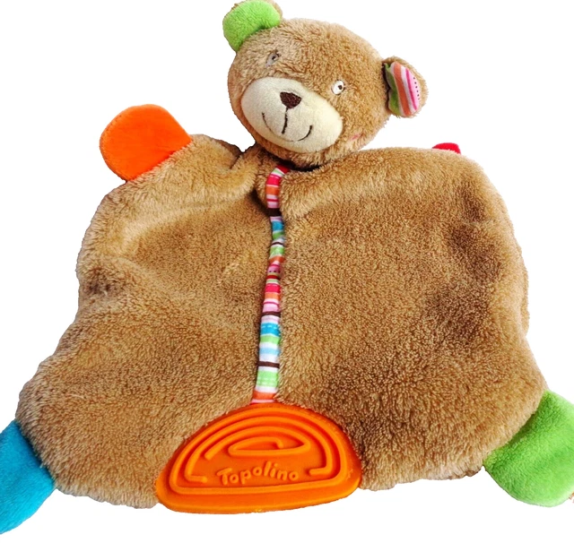 BÄR TEDDY SCHNUFFELTUCH Schmusetuch Baby Kuscheltuch Topomini Topolino ...