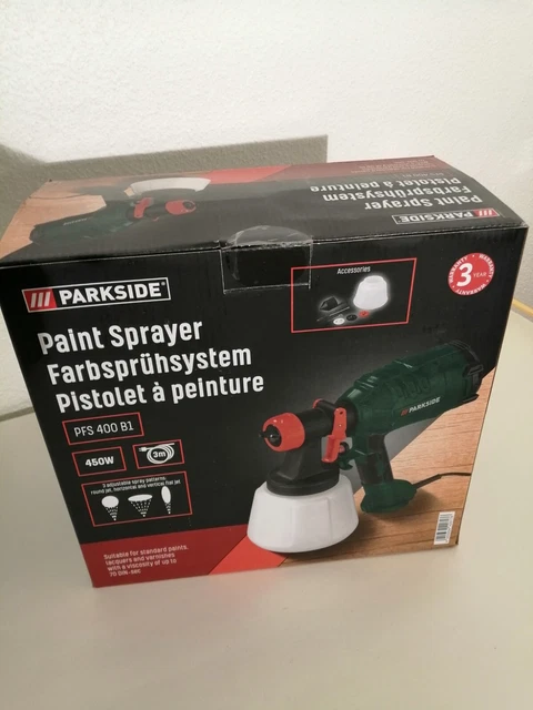 PARKSIDE COLOR SPRAY System Color Spray Gun Color Sprayer 450 Watts ...