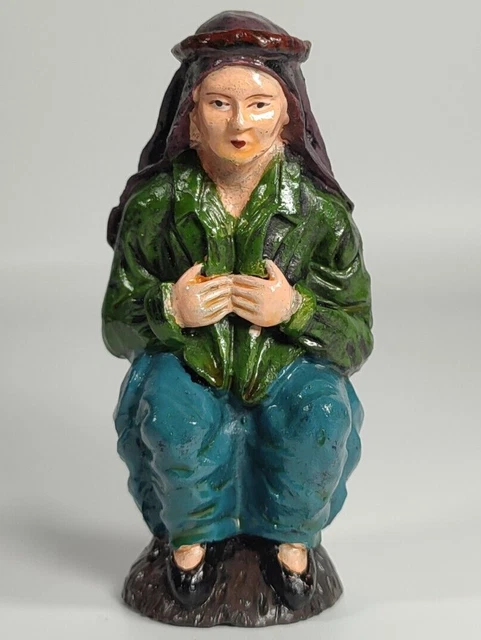 CAGANER VINTAGE POOPING Figure Bethlehem Spanish Christmas Figure EUR ...