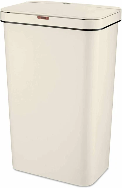 TOWER PLASTIC MOTION Sensor Automatic Close Kitchen 50Litre Cream Bin £ ...