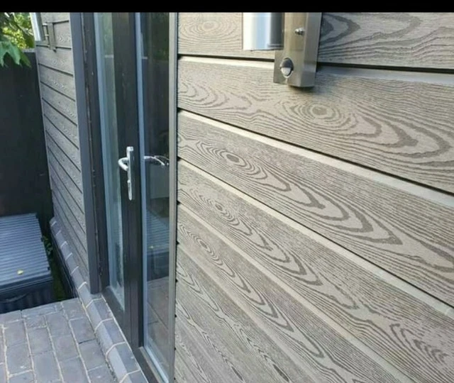 COMPOSITE CLADDING BOARDS light grey 3m lengths summerhouse office ...