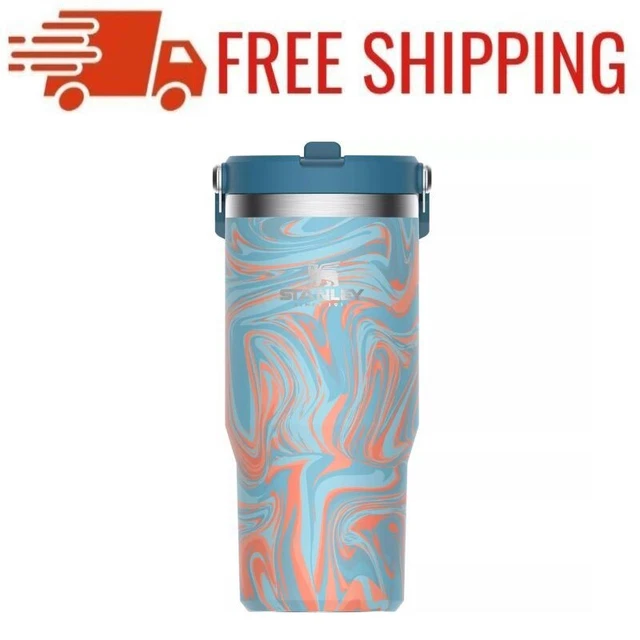 STANLEY 30 OZ. IceFlow Tumbler with Flip Straw - Pool Swirl EUR 31,90 ...