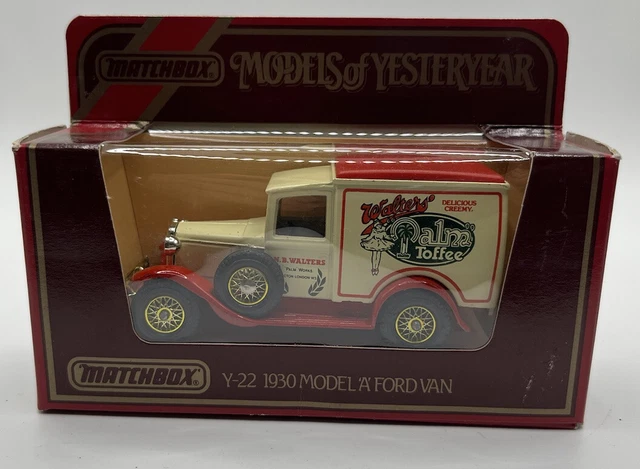 MATCHBOX MODEL OF Yesteryear Y-22 1930 Model 'A' Ford Van Walters Palm ...