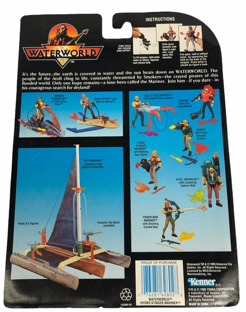 WATERWORLD KEVIN COSTNER Hydro Stinger Mariner Actionfigur Kenner 1995 ...