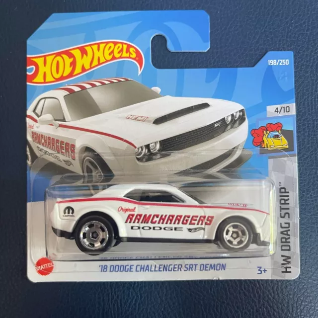 Hot Wheels 18 Dodge Challenger Srt Demon White Hw Drag Strip 2022 4 10