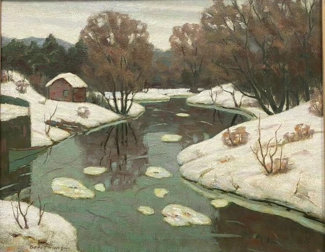 ICE FLOES - Original Oil Painting by Canadian Artist George Thomson ...