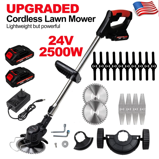 CORDLESS WEED EATER Electric Brush Cutter Lawn Edger Grass String ...