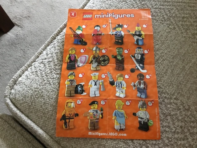 LEGO MINIFIGURE LEAFLETS / Checklists / Tick Sheet ONLY Series 4 £2.50 ...