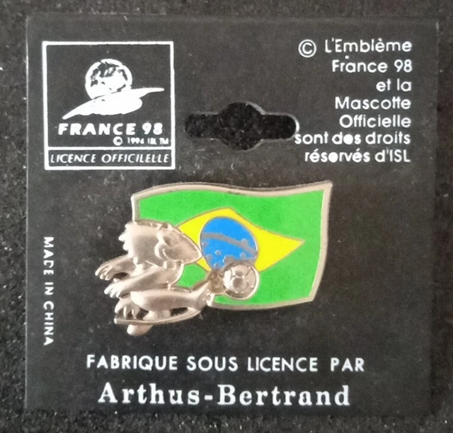 PIN'S FOOTBALL. FRANCE 98. Coupe Du Monde. Drapeau Brazil. Arthus Bertrand. EUR 7,00 - PicClick IT
