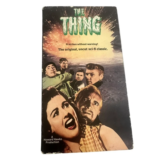 THE THING - VHS Uncut Original Sci Fi Horror James Arness Howard Hawks ...