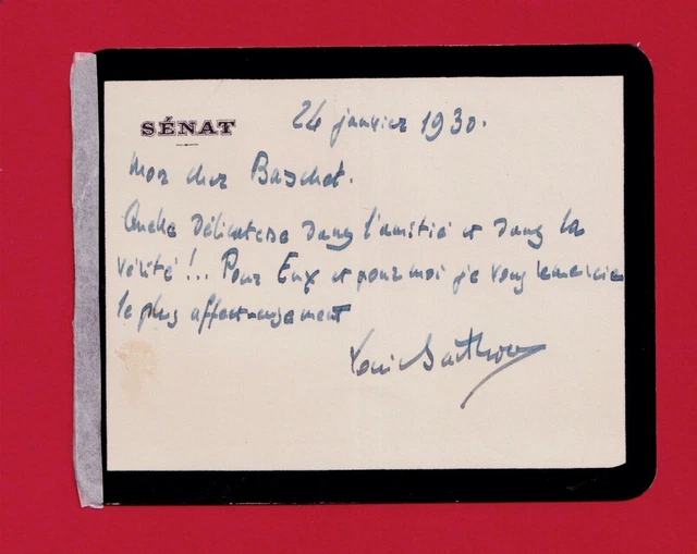 BK3#-CARTE-A.S-LOUIS BARTHOU-JOURNALISTE-HOMME D'ÉTAT-[RENÉ Baschet ...