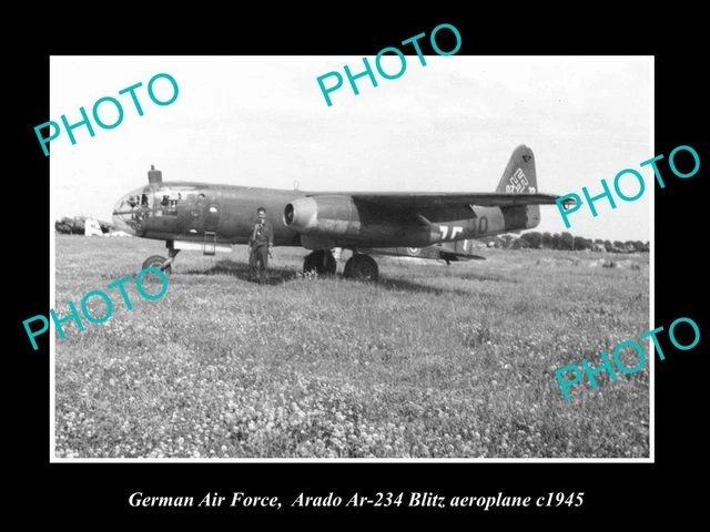 OLD LARGE HISTORIC Photo Of German Air Force Arado Blitz Plane 1945 ...