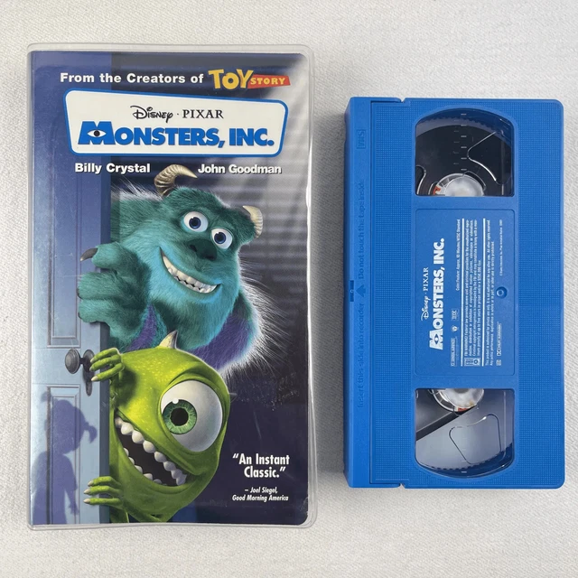 DISNEY PIXAR MONSTERS Inc VHS Tape Blue Animated Movie Collectible ...