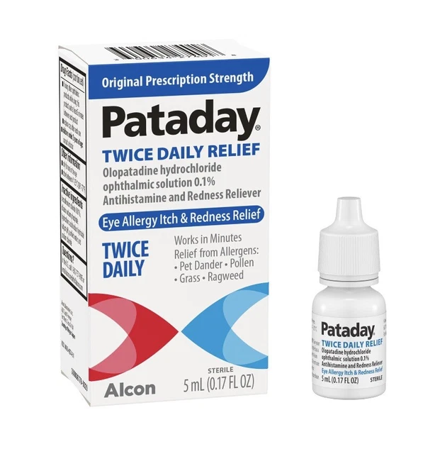 ALCON PATADAY TWICE Daily Relief Eye Allergy Itch Redness 0.17 fl oz ...
