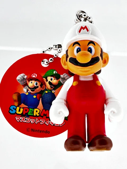 FIRE MARIO SUPER Mario Bros Figurine Japanese Strap Key Chain Charm ...