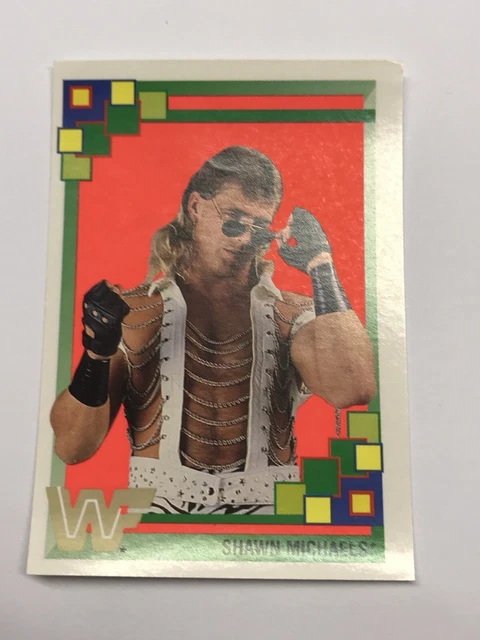 RARO ADESIVO MERLINO Luminoso WWF Shawn Michaels 143 WWE 93 Hasbro ...