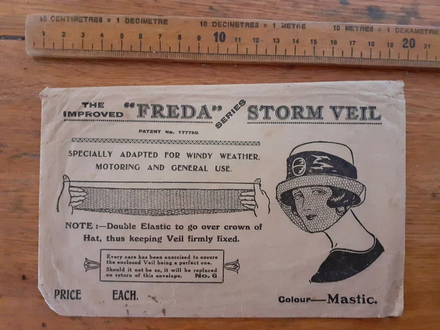 1930S THE IMPROVED Freda Storm Veil envelope £7.04 - PicClick UK