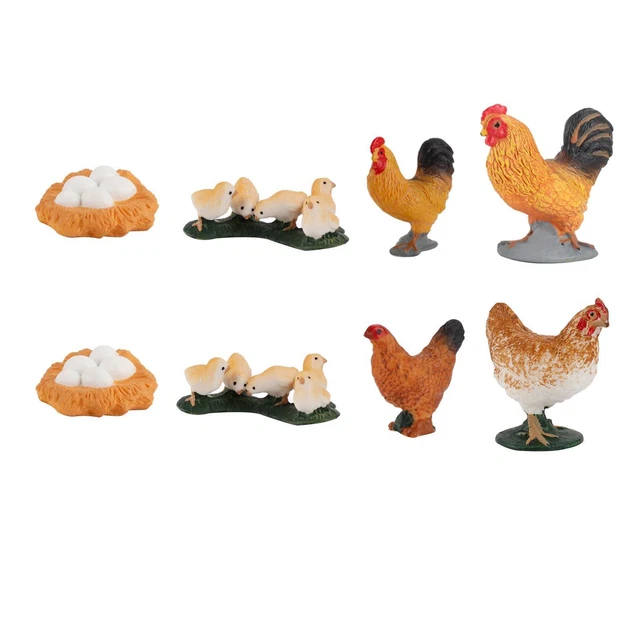 PLASTIC CHICKEN LIFE Cycle Growth Cycle Model Set 4 Stages Educational ...