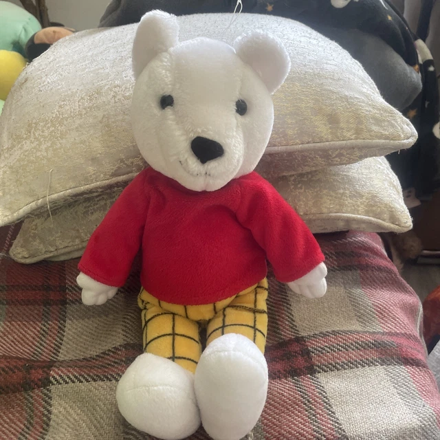 RUPERT THE BEAR 1991 Hasbro Soft plush vintage retro cuddly Toy no ...
