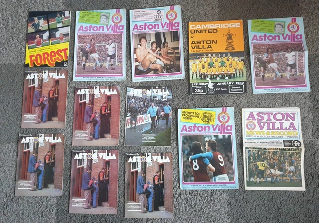 OLD ASTON VILLA Programmes From The 1970's And 1980's x 39 £20.00 ...