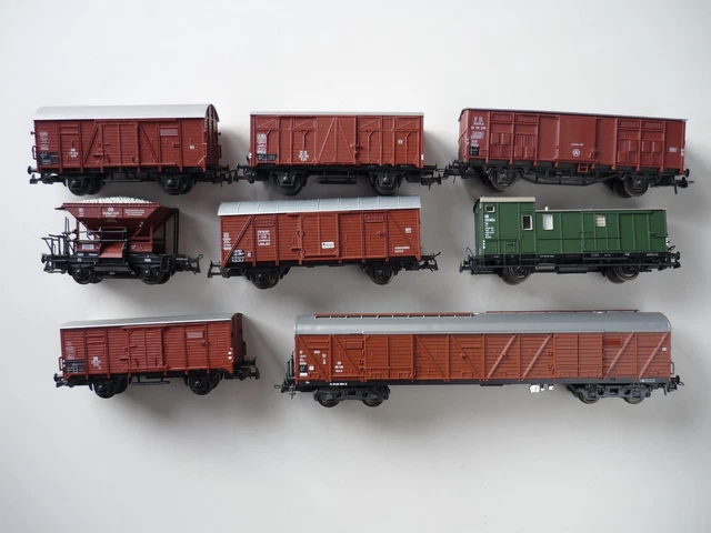 ROCO, PIKO, SACHSEN Modelle Güterzug mit 8 Wagen Epoche III OVP EUR 26 ...