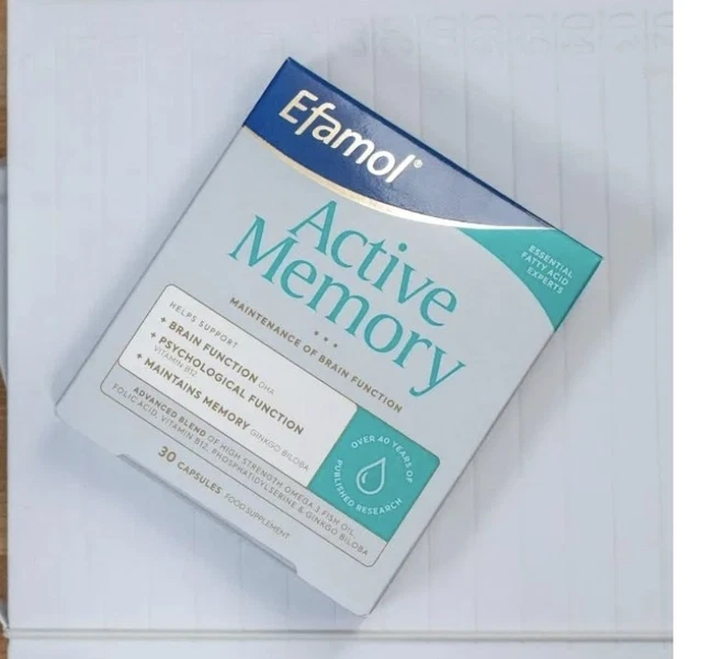 💚 BNIB EFAMOL Active Memory 30 Capsules Brain Function Published ...