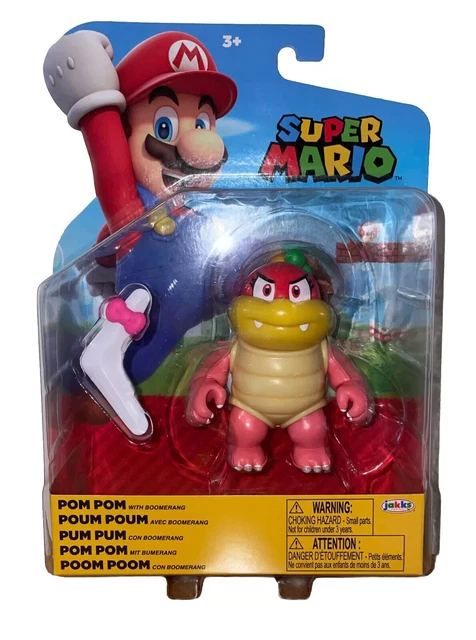 NINTENDO SUPER MARIO Bros Pom Pom Boomerang 10cm Figure Jakks Toy New ...