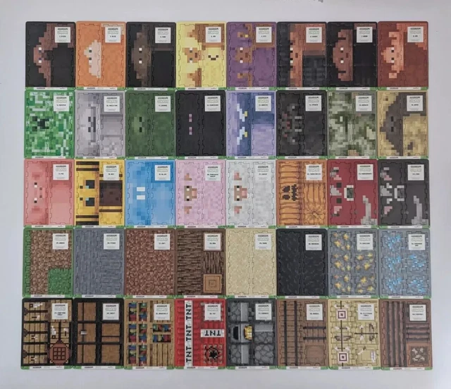 BRAND NEW COMPLETE FULL SET! 40x 2025 Woolworths Minecraft Cubeez 1-40 ...