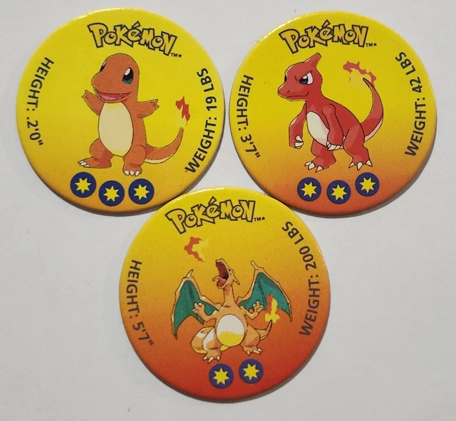 1998 POKEMON CARDBOARD Coin- Charmander/ Charmeleon/ Charizard $4.00 ...