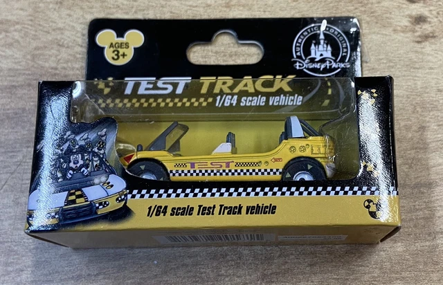 DISNEY THEME PARKS Exclusive Epcot Test Track 1/64 Scale Vehicle Yellow ...
