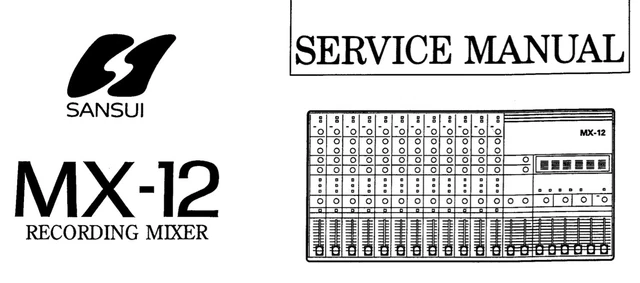 SANSUI MX-12 RECORDING Mixer Schematic Diagram Service Manual ...