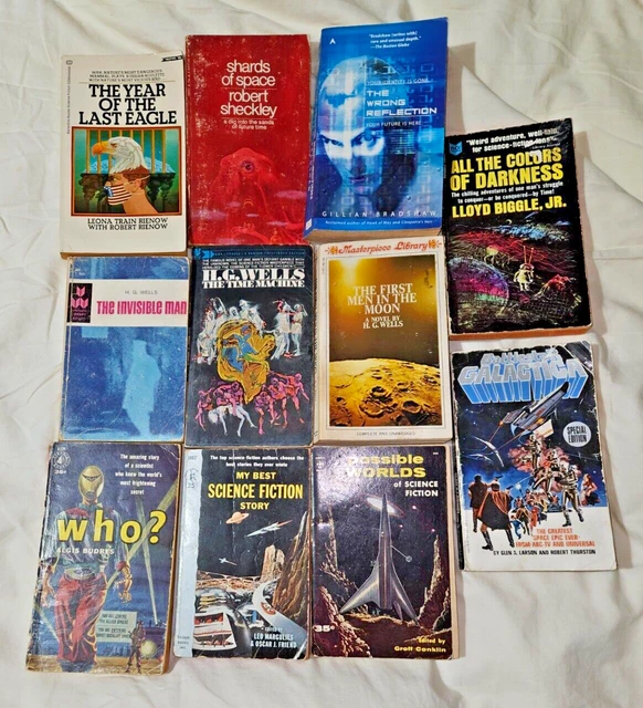 LOT DE 11-MY Best Science Fiction-12 Auteurs-1954, HG Wells, Biggle ...