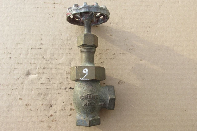 GLOBE CROWN VALVE / steam disc valve locomotive boiler Crane 3/8 ...