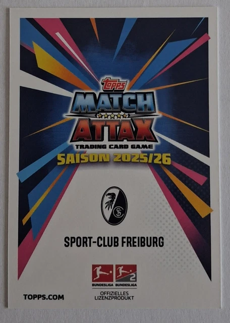 TOPPS MATCH ATTAX Bundesliga 25/26 Cyriaque Irié #70 SC Freiburg EUR 1 ...