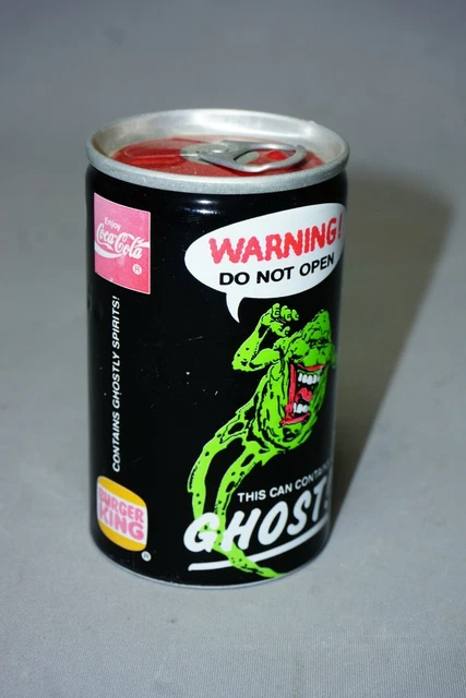 COCA COLA GHOSTBUSTERS Ghost In A Can Unopened Rare Burger King 80's ...