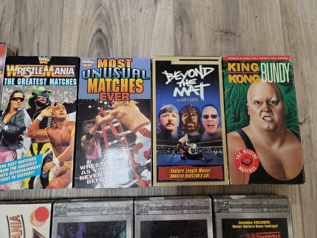 VINTAGE WWF WRESTLING VHS Lot Coliseum Video Hulkamania, Invasion 92 ...