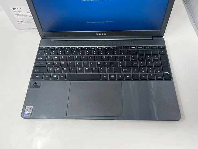 SGIN X15 LAPTOP 15.6" Intel Celeron N5095A 12GB Ram 512GB HDD Win11 ...