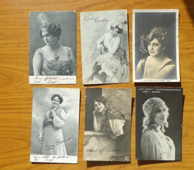 LOT 6 CARTE Postale Actrices Clara Rommel Hall Davis Chevaliers ...