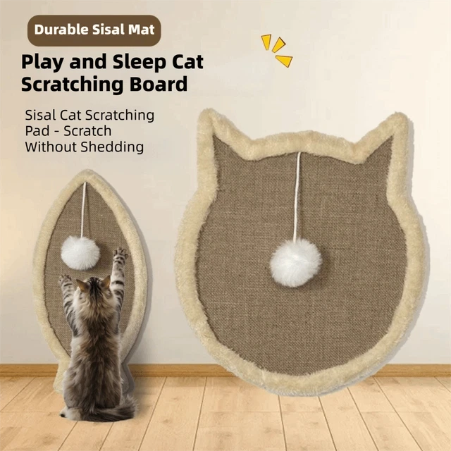 WALL-MOUNTED CAT SCRATCHING Ball Portable Interactive Toys Furniture ...