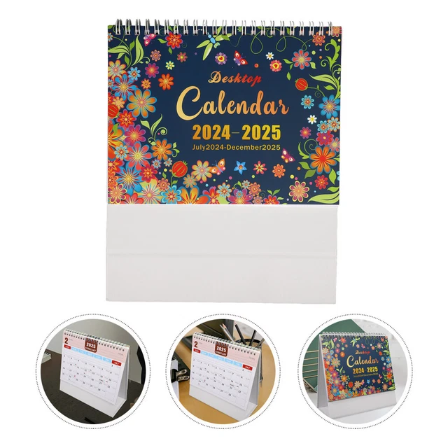 DESKTOP CALENDAR DESK 2024-2025 Table Calendar Desktop Calendar Spiral ...
