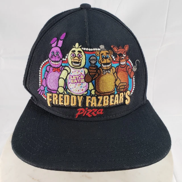 FNAF FIVE NIGHTS At Freddy’s Hat Freddy Fazbear's Pizza Cap Black ...