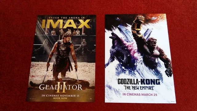 GLADIATOR II/2 ORIGINAL A3 IMAX & Godzilla x Kong TNE Cinema Posters £3 ...