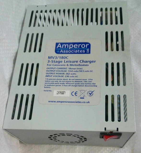 AMPEROR 3 STAGE 18A Battery Charger MV3/180 with 'mains on' Output £47. ...