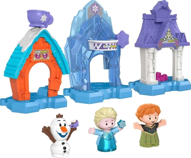 FISHER-PRICE DISNEY FROZEN Snowflake Village Set Little People 3 ...