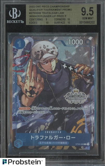 2022 ONE PIECE Championship Qualifier Tournoi Promo Trafalgar Law BGS 9,5 EUR 4,60 - PicClick FR