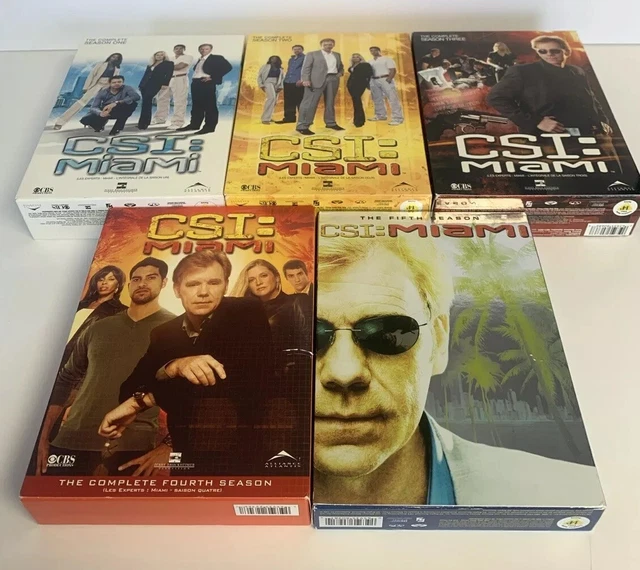 CSI MIAMI COMPLETE Series DVD Lot New Seasons 1-5 TV Show Crime Police ...