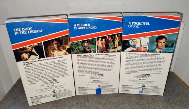 3 AGATHA CHRISTIE'S Miss Marple Series VHS Tapes The Best Of The BBC ...