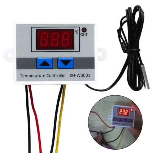 NUMÉRIQUE LED TEMPÉRATURE Contrôleurs 10A Contrôle Interrupteur Sonde 12V 220V EUR 19,93 ...