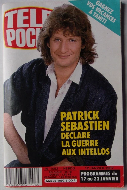 TÉLÉ POCHE N°1092 de 1987:Patrick Bruel-Pauline Lafont-Michèle Torr ...