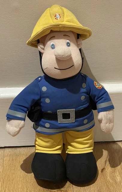 FIREMAN SAM RARE 14" Talking Soft Plush Sam with Sounds & Song Tested ...